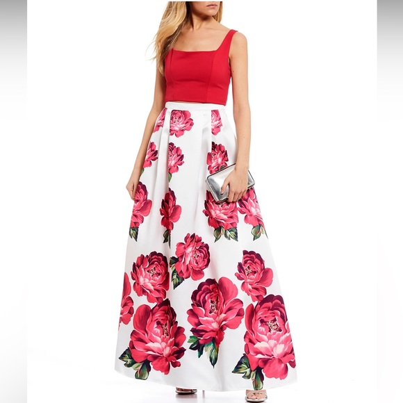 Sequin Hearts | Dresses | Sequin Hearts Top With Printed Skirt 2 Pcssz ...